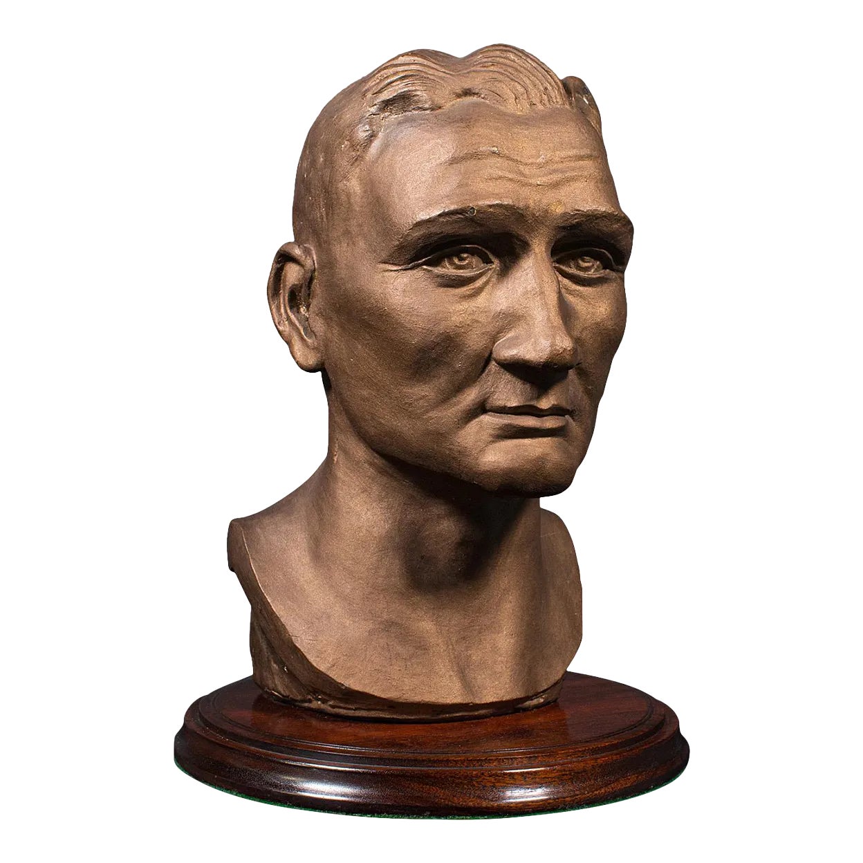 1910s Antique Edwardian English Plaster Portrait Bust | Chairish