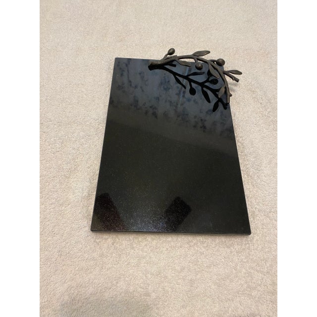Vintage Michael Aram Modern Granite Golden Olive Branch Stand /Base ...