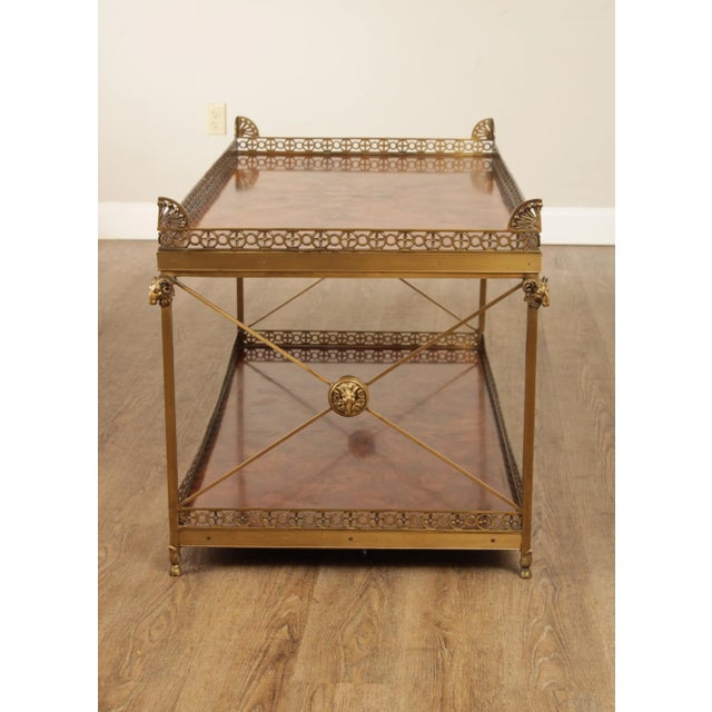 Theodore Alexander 'Althorp' Regency Style Mahogany and Brass Two Tier ...