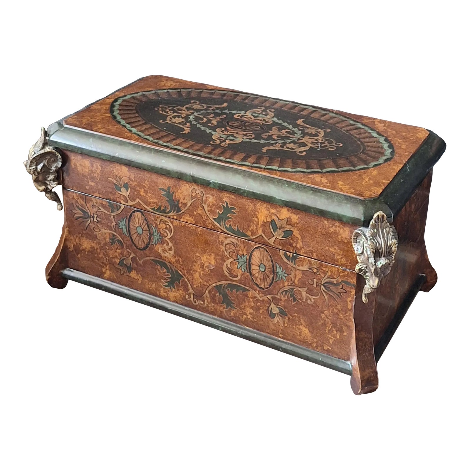 Estate Castillian Imports Aries Treasure Box | Chairish