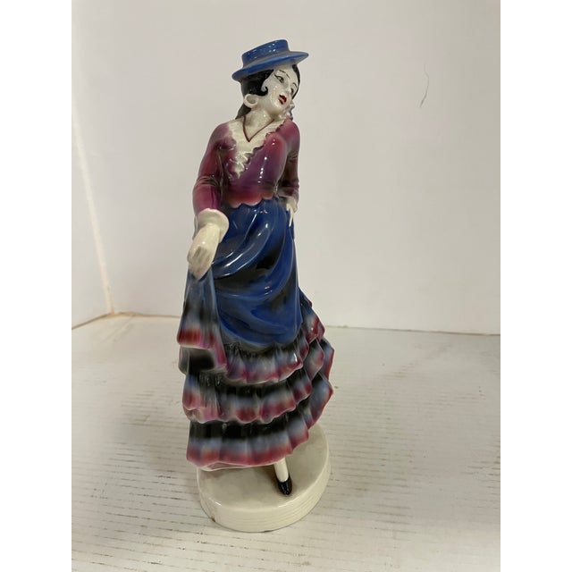 1950's Mid Century Modern Ceramic Spanish Dancer Lady | Chairish