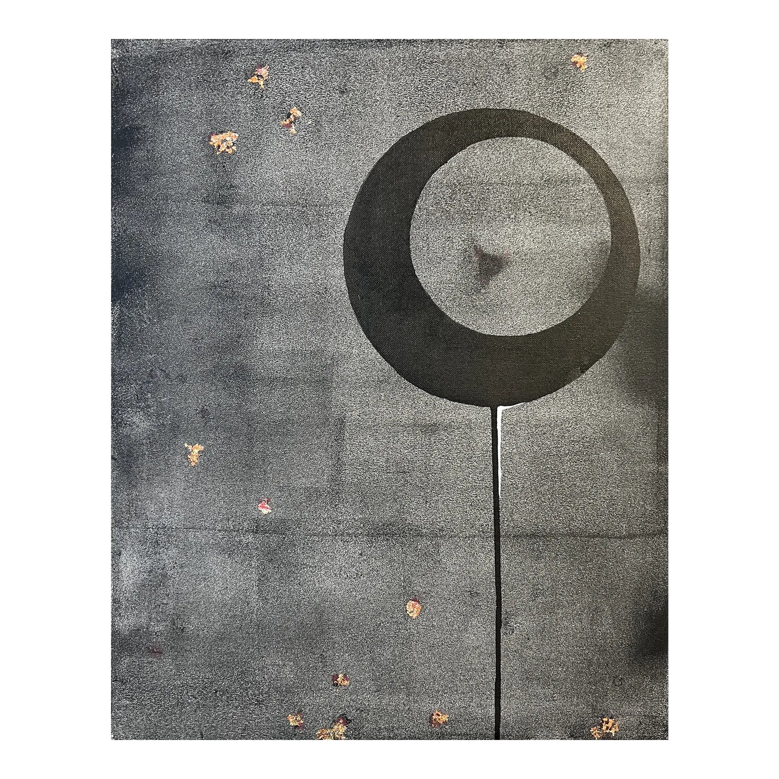 Original Painting With India Ink, Acrylic and Gold Leaf by Artist Carl ...