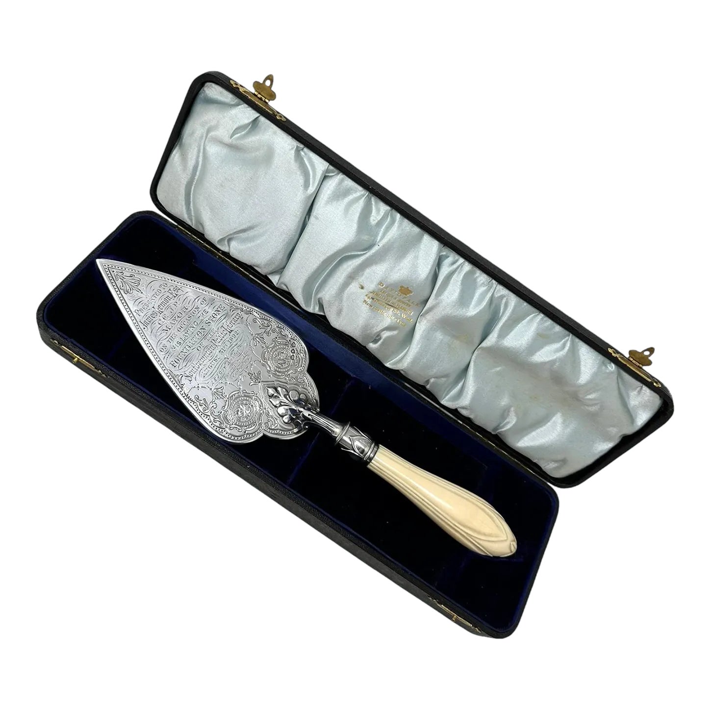 Antique English Sterling Silver Brick Layers Trowel Bone Handle Henry ...