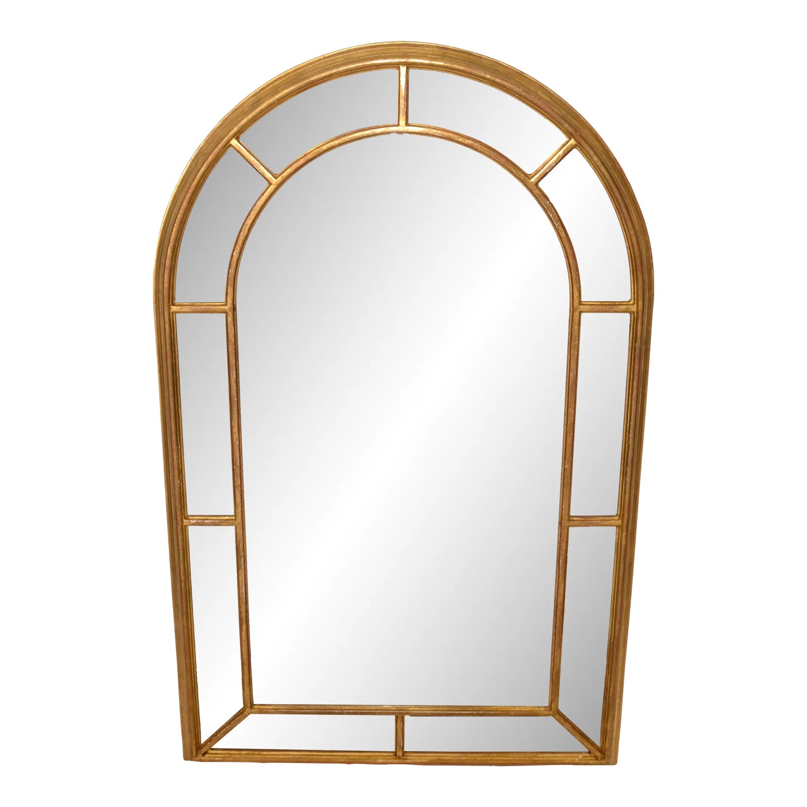 1970s Arch Shaped Italian Firenze Beveled Glass Wall Mirror With Gilt ...