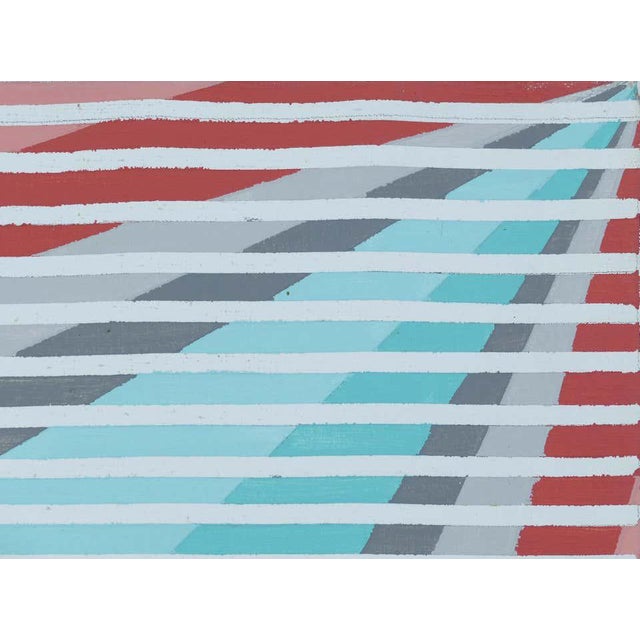 Large Gabe Silverman 1980s Abstract Op Art Painting | Chairish