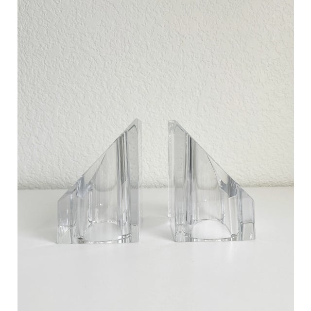Modernist Cartier Style Rock Crystal Bookends - A Pair | Chairish