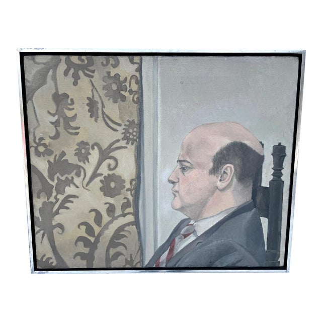 1964 "Ada v Gabriel" New York School Realist Figurative Oil Painting on ...