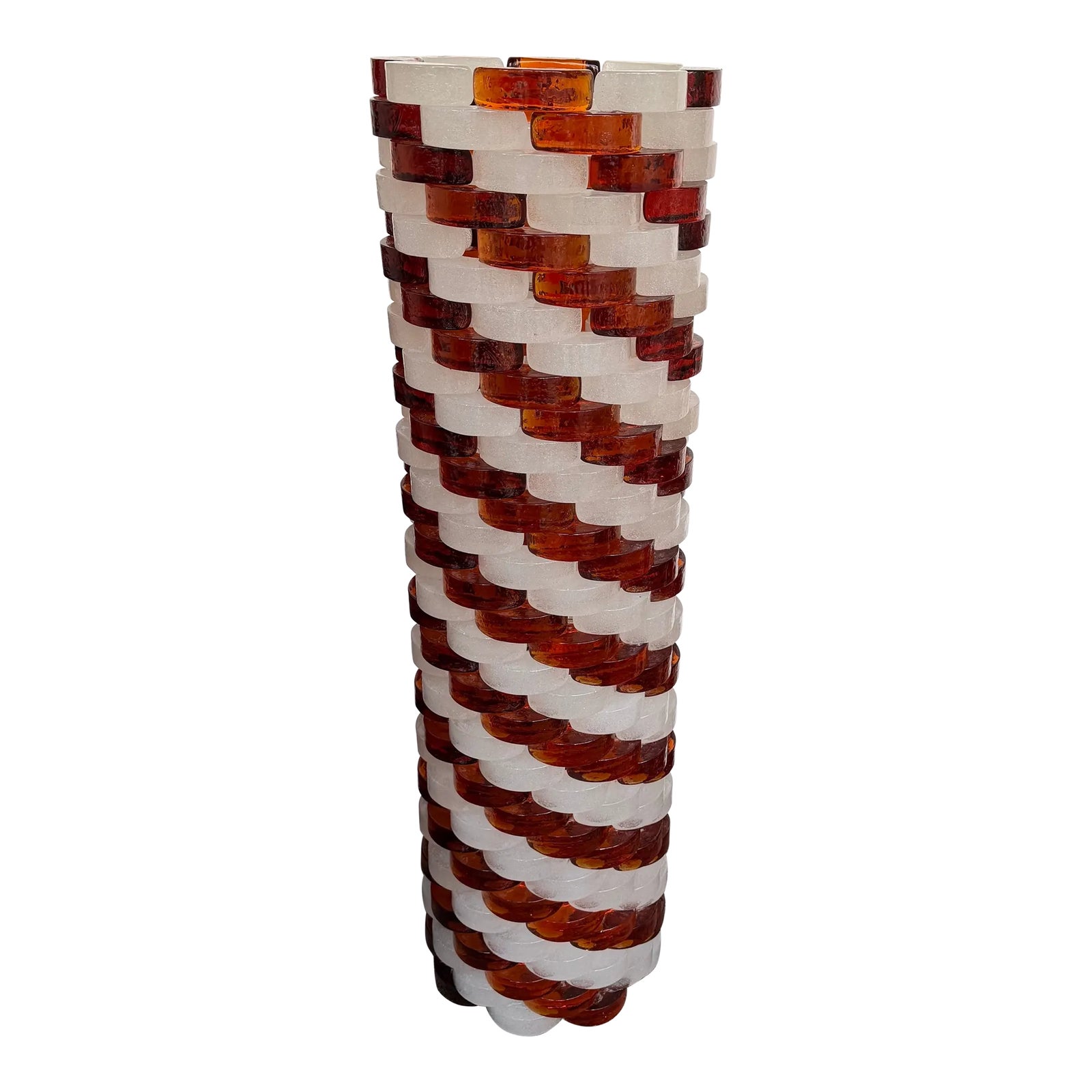 Mid-Century Modern Glass Cube Tower Floor Lamp by Poliarte, Italy ...