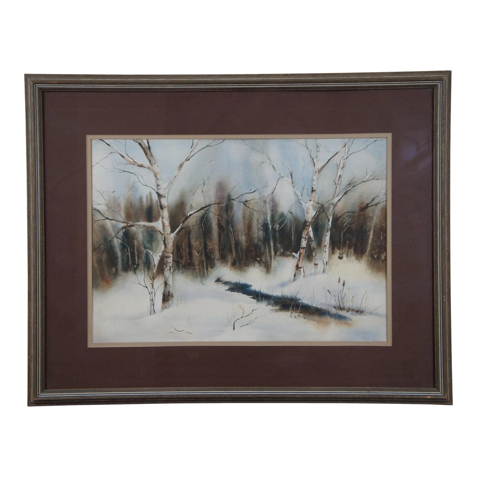 1975 Vintage Watercolor Landscape Painting December Morning by Sean ...