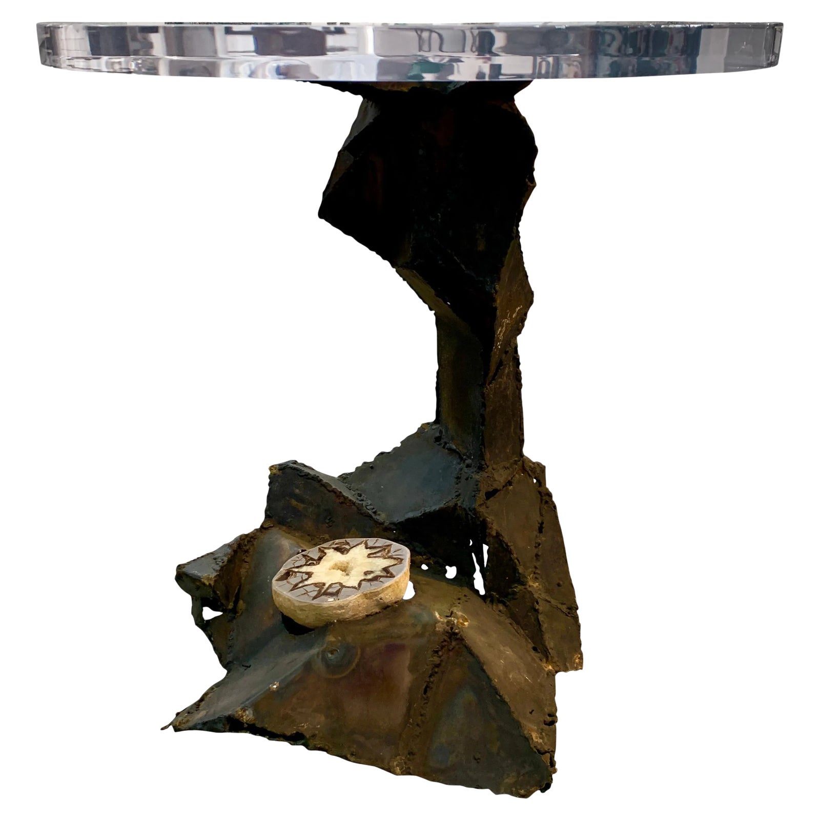 Midcentury Brutalist Table | Chairish