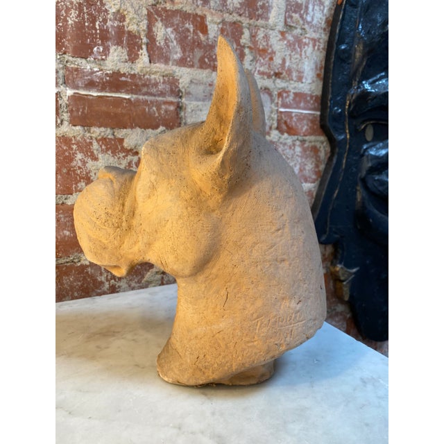 1980s Italian Terracotta Cane Corso Sculpture | Chairish