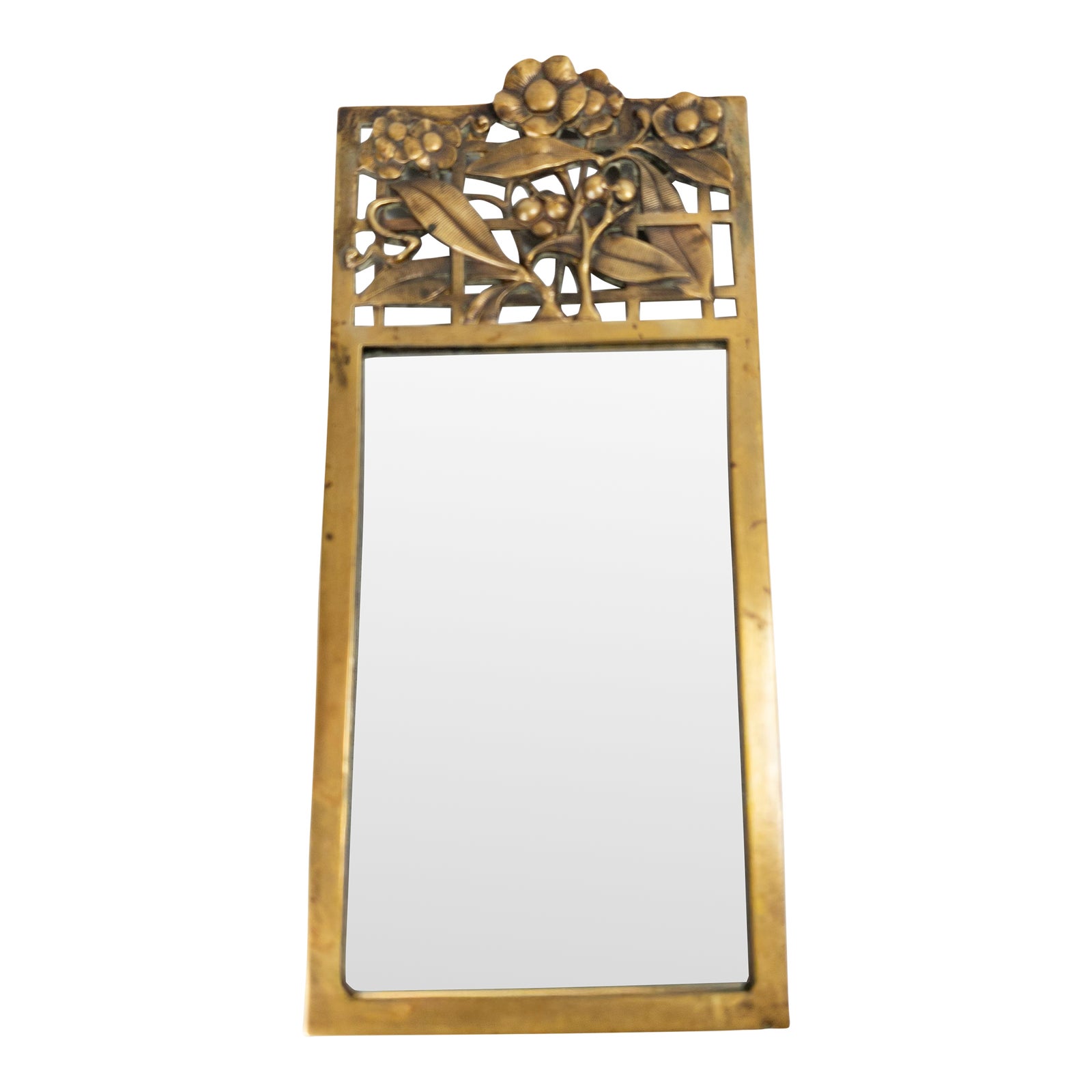 19th Century American Aesthetic Movement Small Bronze Mirror With ...