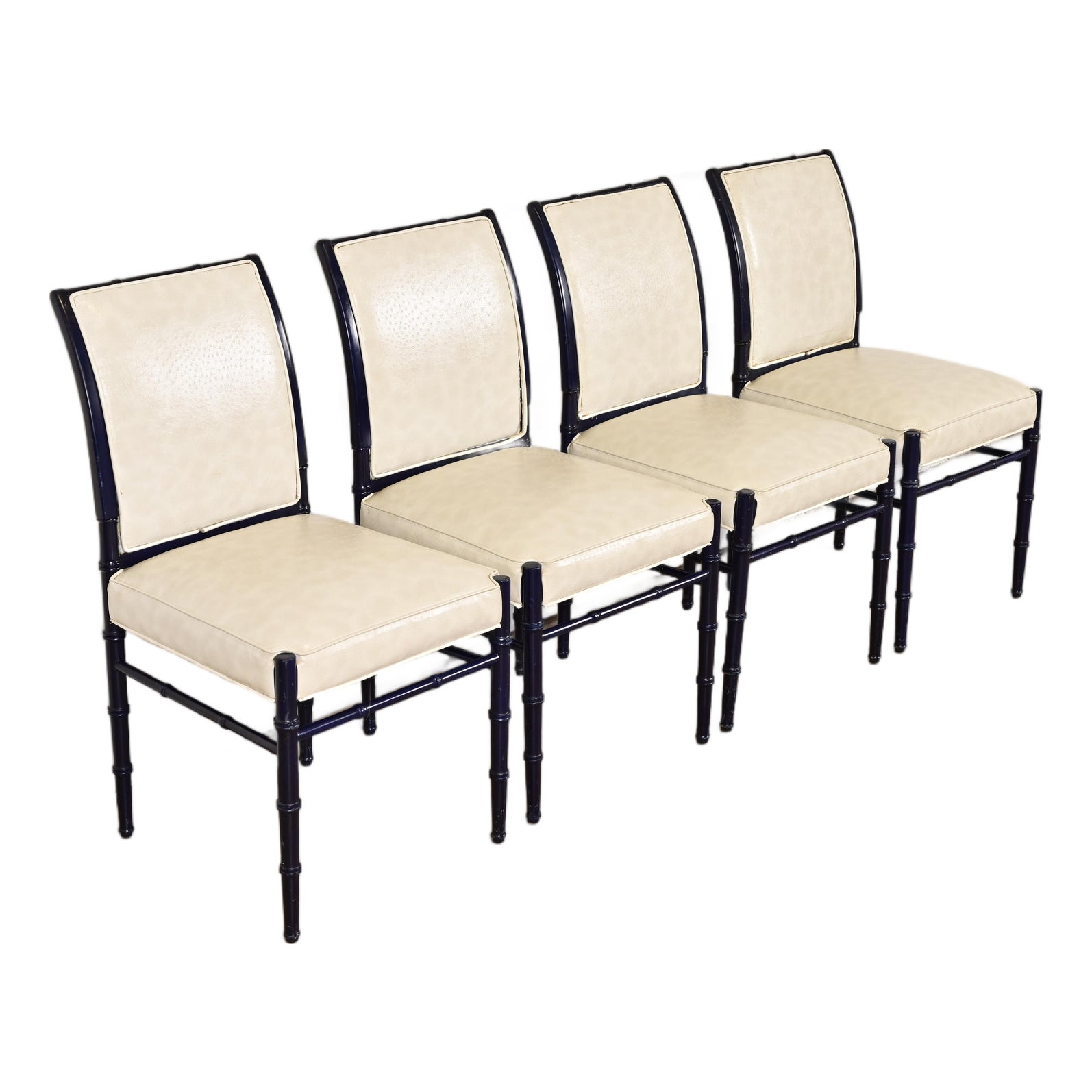 Baker Furniture Style Mid-Century Hollywood Regency Ebonized Faux ...