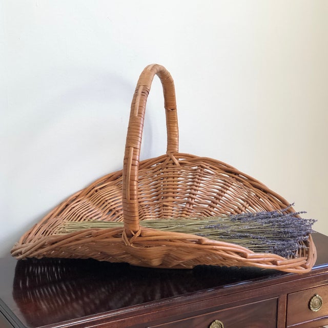 Extra Large Mid-20th Century French Style Flower Gathering Basket ...