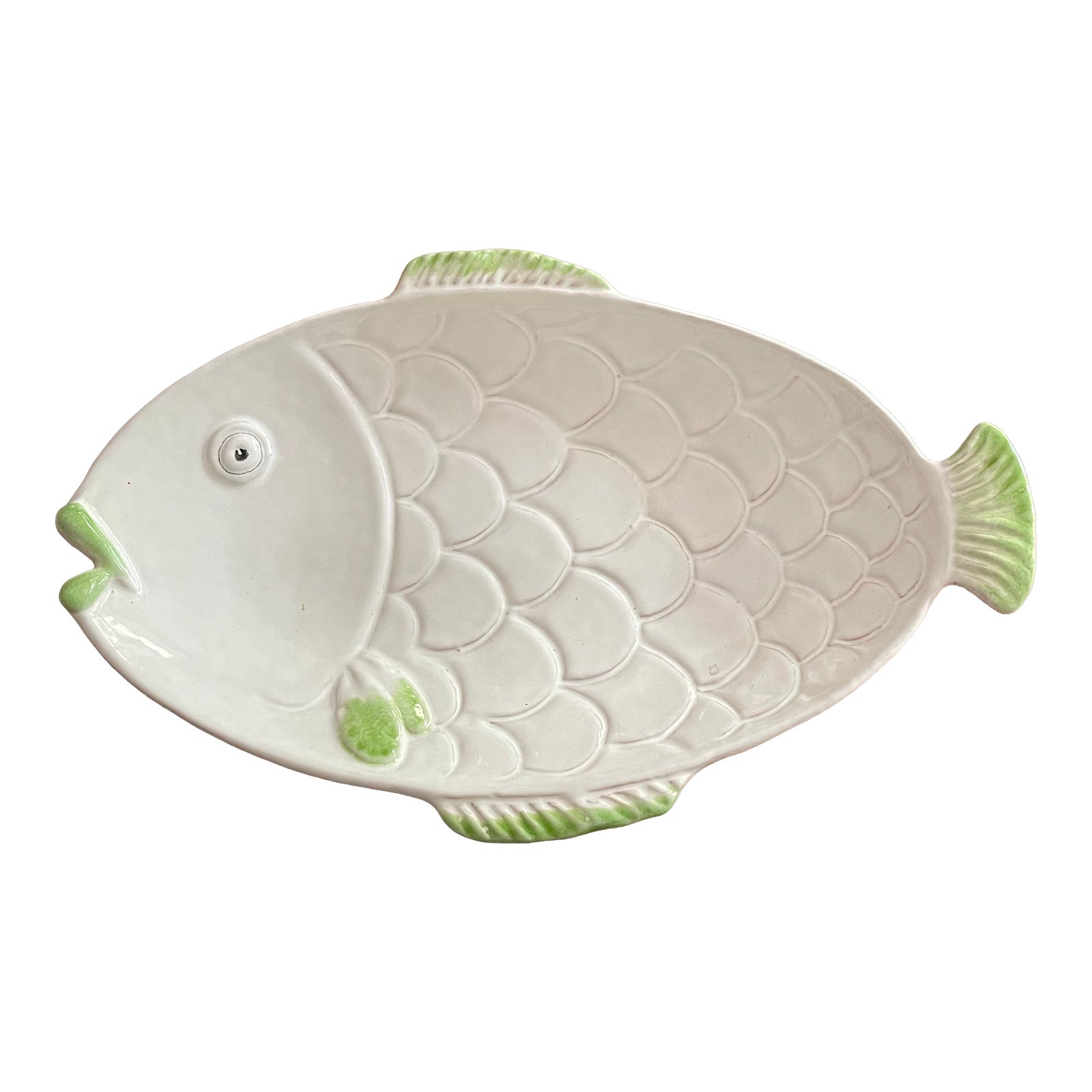 Vintage Italian Ceramic Fish Plate | Chairish