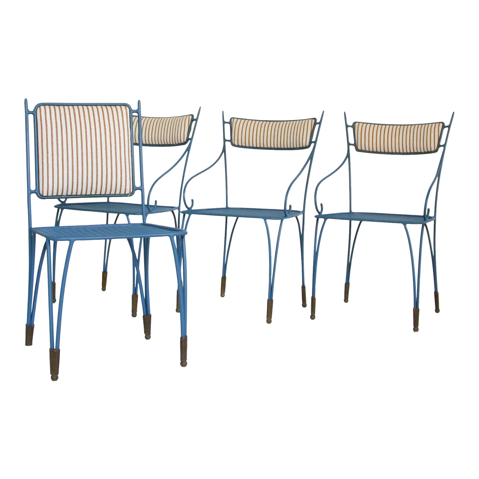 Mid 20th Century French Metal Chairs - Set of 4 | Chairish
