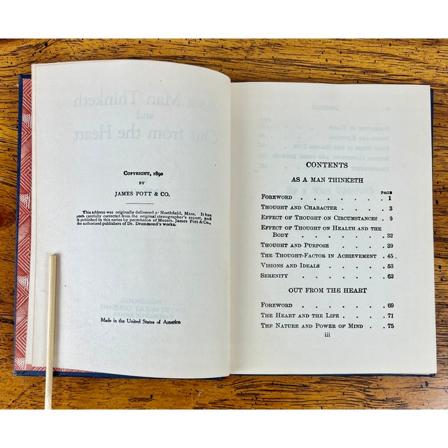 1890 First Edition “As a Man Thinketh” by James Allen | Chairish