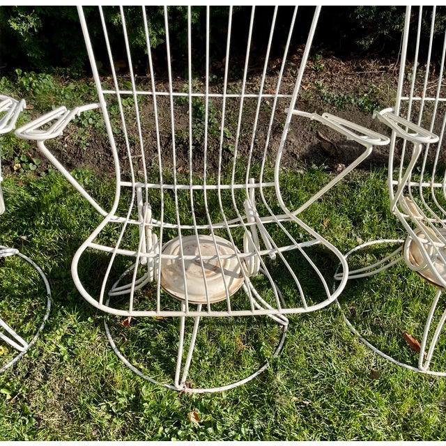 Vintage Homecrest Outdoor Patio Furniture Set 2 Tables 6 Chairs Swivel ...