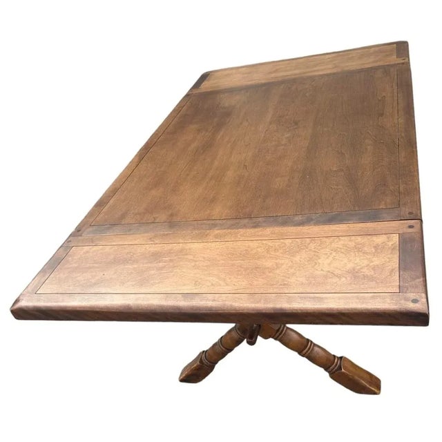 Temple Stuart Rockingham Collection Solid Walnut Sawbuck Trestle Dining ...