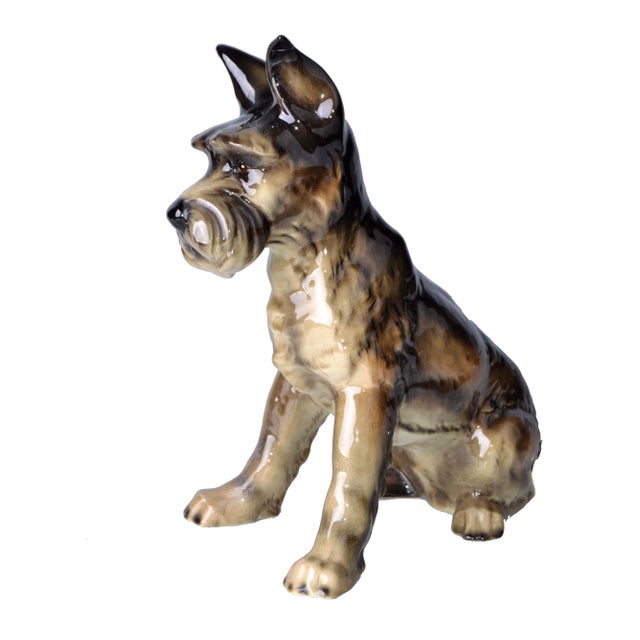 Goebel Ceramic Schnauzer Dog Figurine | Chairish