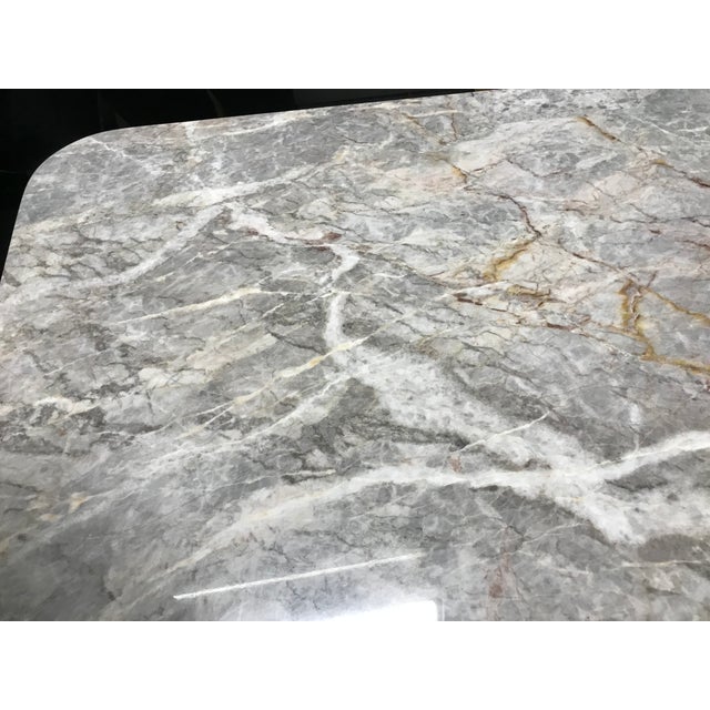 1980s Modern Brueton Rectangular Marble "Anello" Table | Chairish