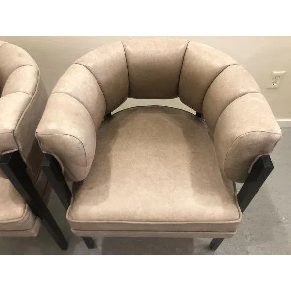 20th Century Larry Laslo Channel Back Chairs- a Pair | Chairish
