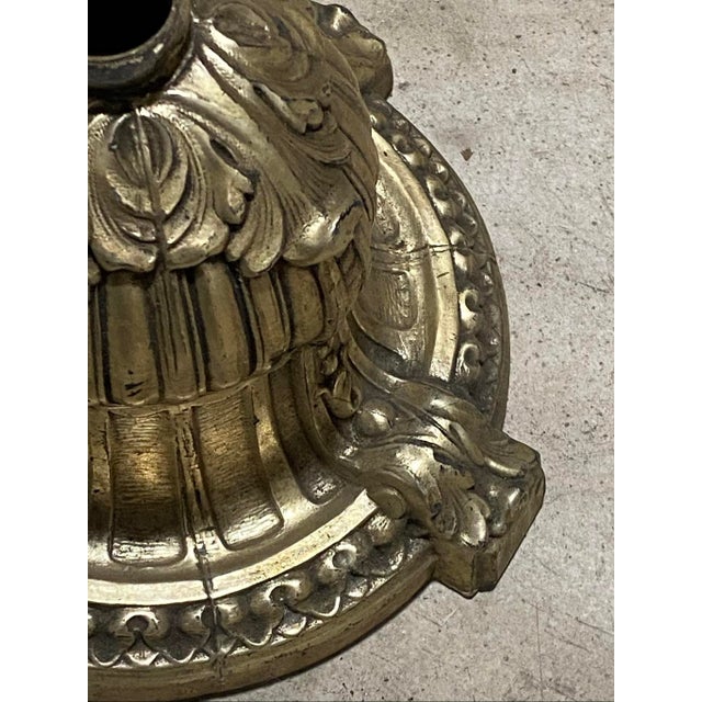 Antique Victorian / Rococo Acanthus Leaf Design Bronze Ceiling Light ...