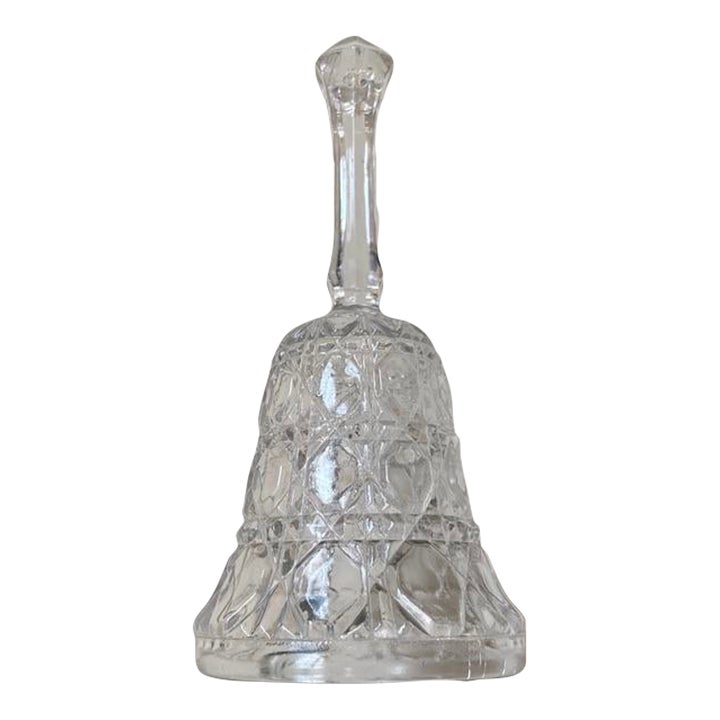 Mid 20th Century Vintage Crystal Glass Dinner Bell | Chairish
