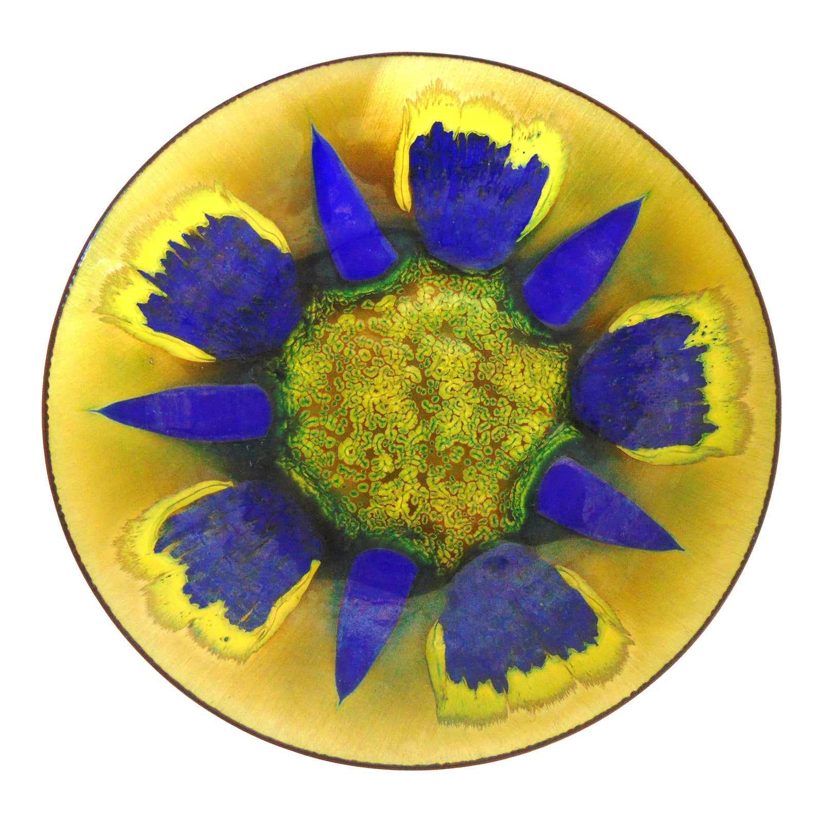 Mid Century Vintage Original Edwards Star Enamel on Copper Plate Dish ...