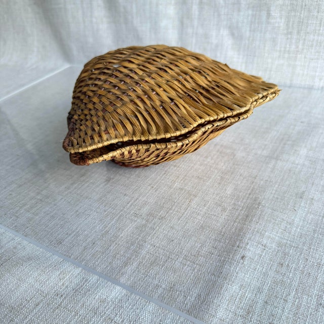 Wicker Clam Shell | Chairish