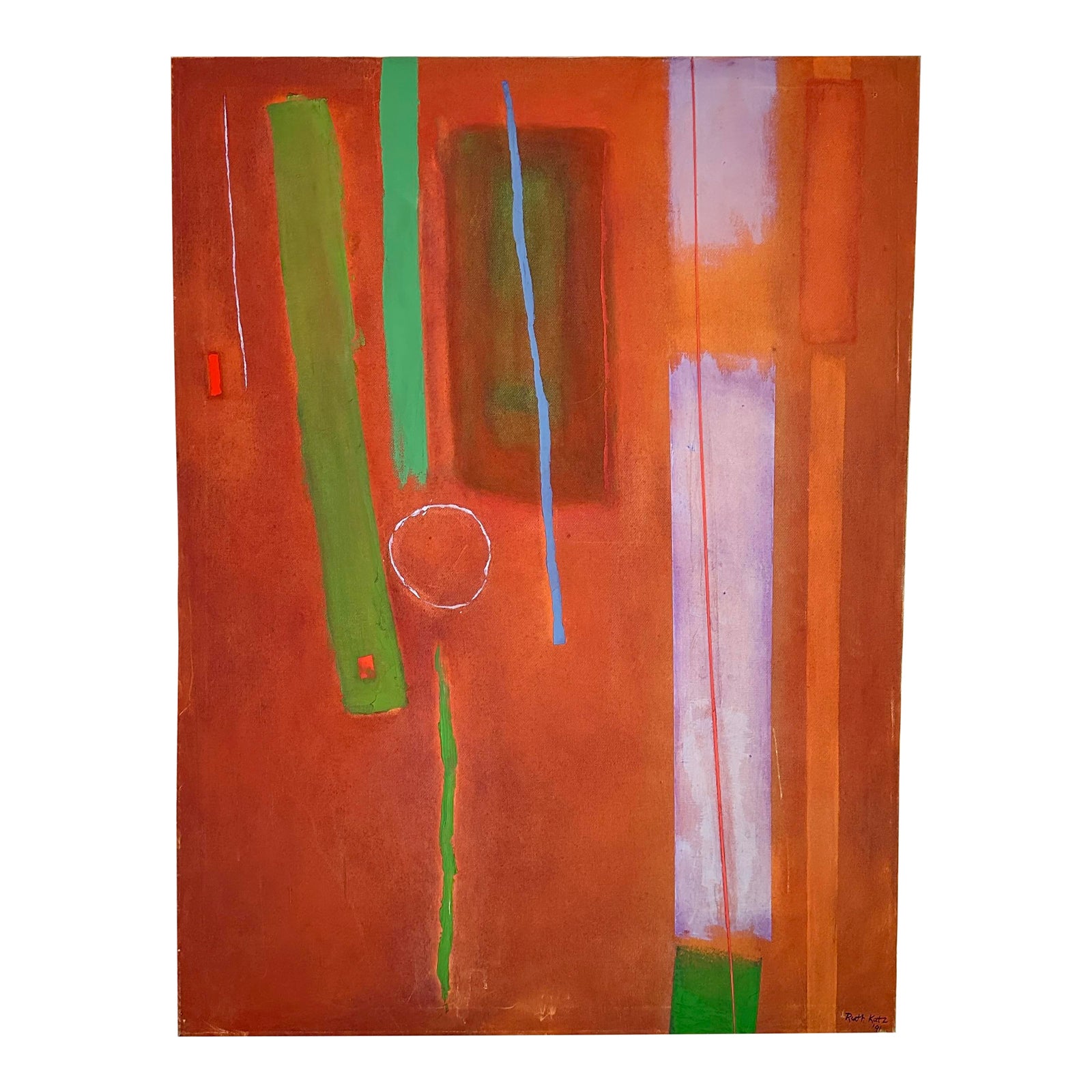 Late 20th Century Abstract Expressionist Painting by Ruth Katz (1925 ...