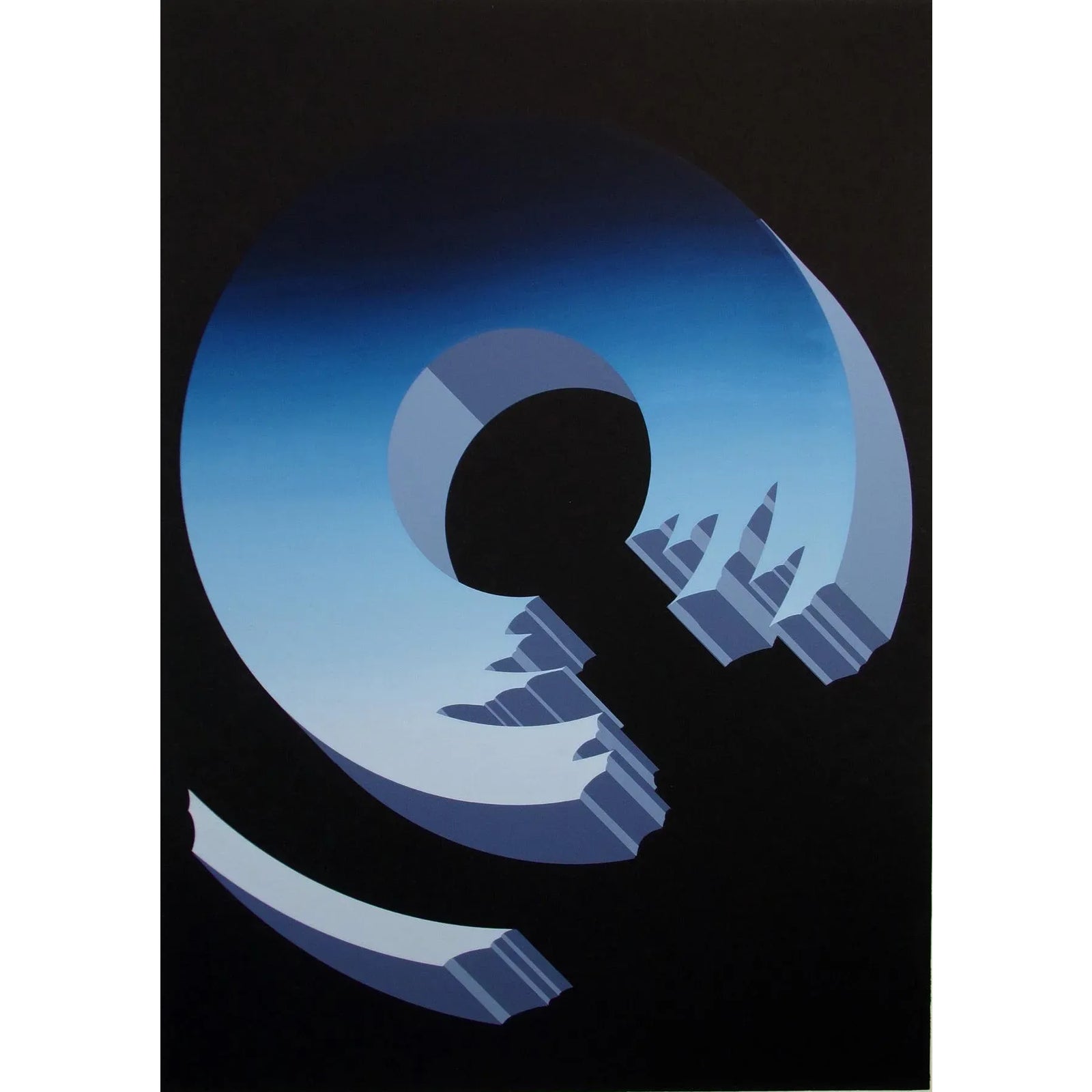 1980s Postmodern Abstract Serigraph/Silkscreen Print by Jim Boutwell ...
