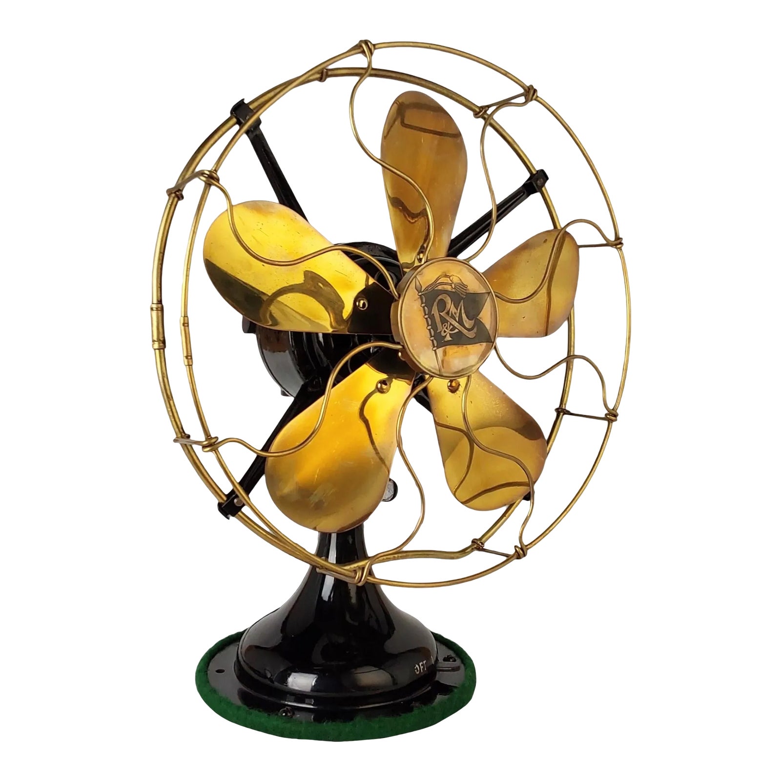 Original Circa 1916 R&m Robbins Myers Model 2610 Brass Blade & Cage ...