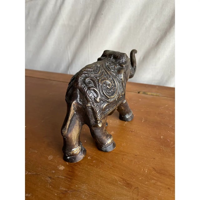 Antique Bronze Elephant Statue | Chairish
