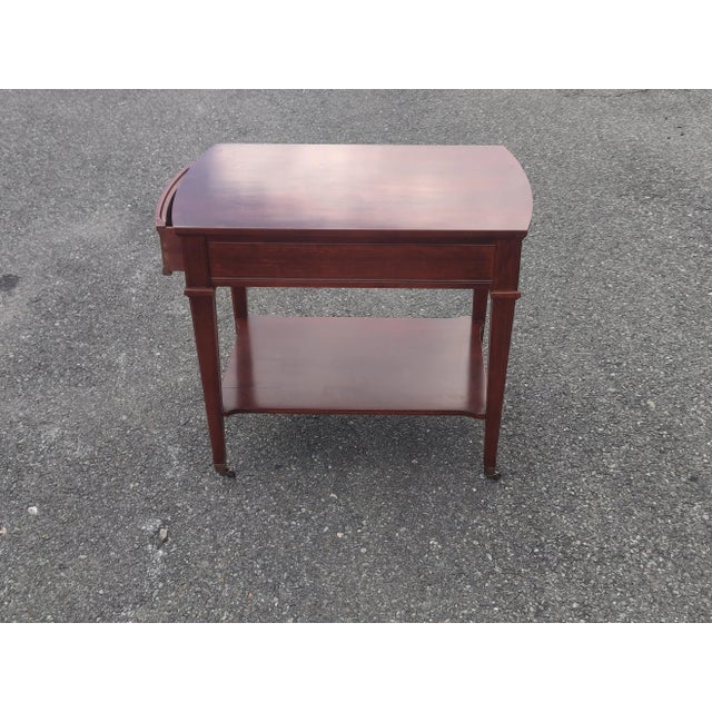 Mersman 7694 Two Tier Single Drawer Mahogany Side Table | Chairish