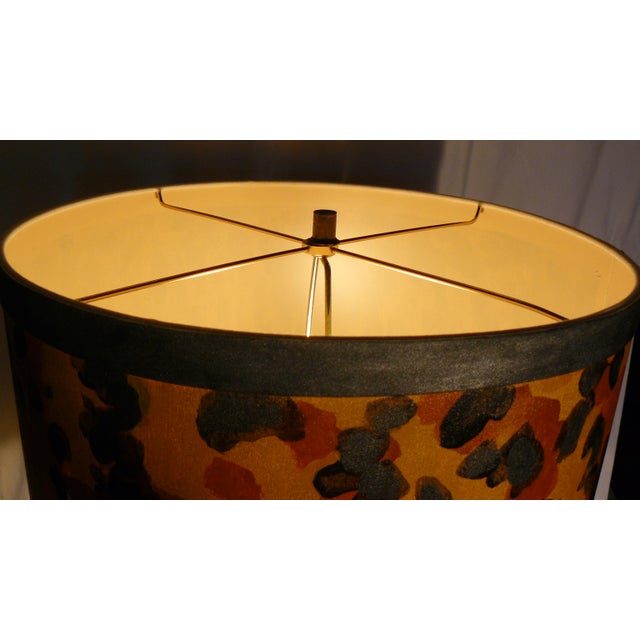 Pottery Barn Double Gourd Lamp With Hand Painted "Tortoise-Shell" Shade ...