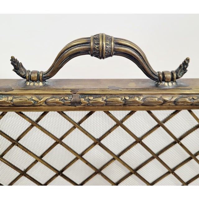 Vintage French Style Rococo Bronze Fireplace Mantle Fire Screen by ...