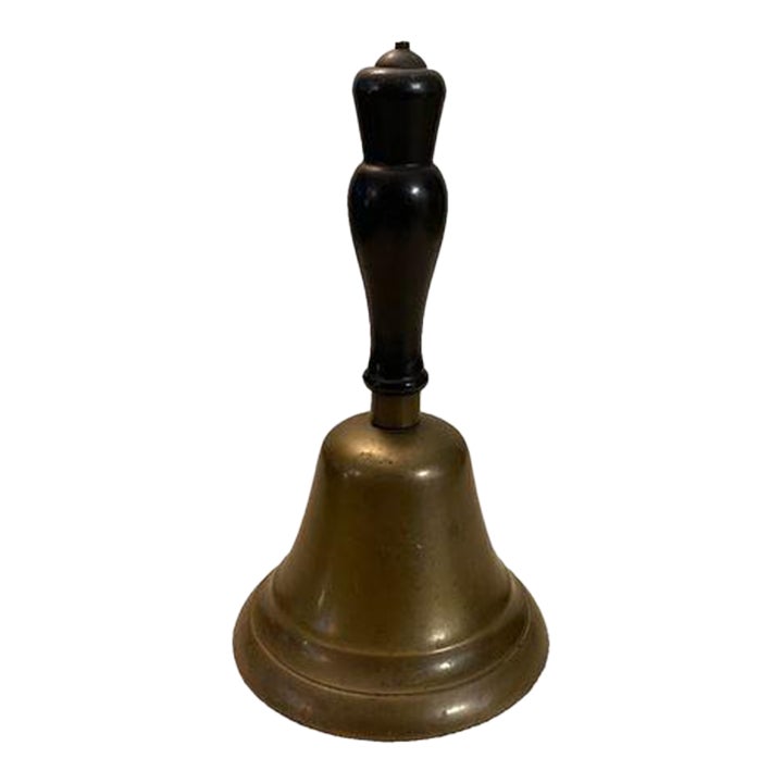 Antique Bronze Hand Dinner Bell | Chairish