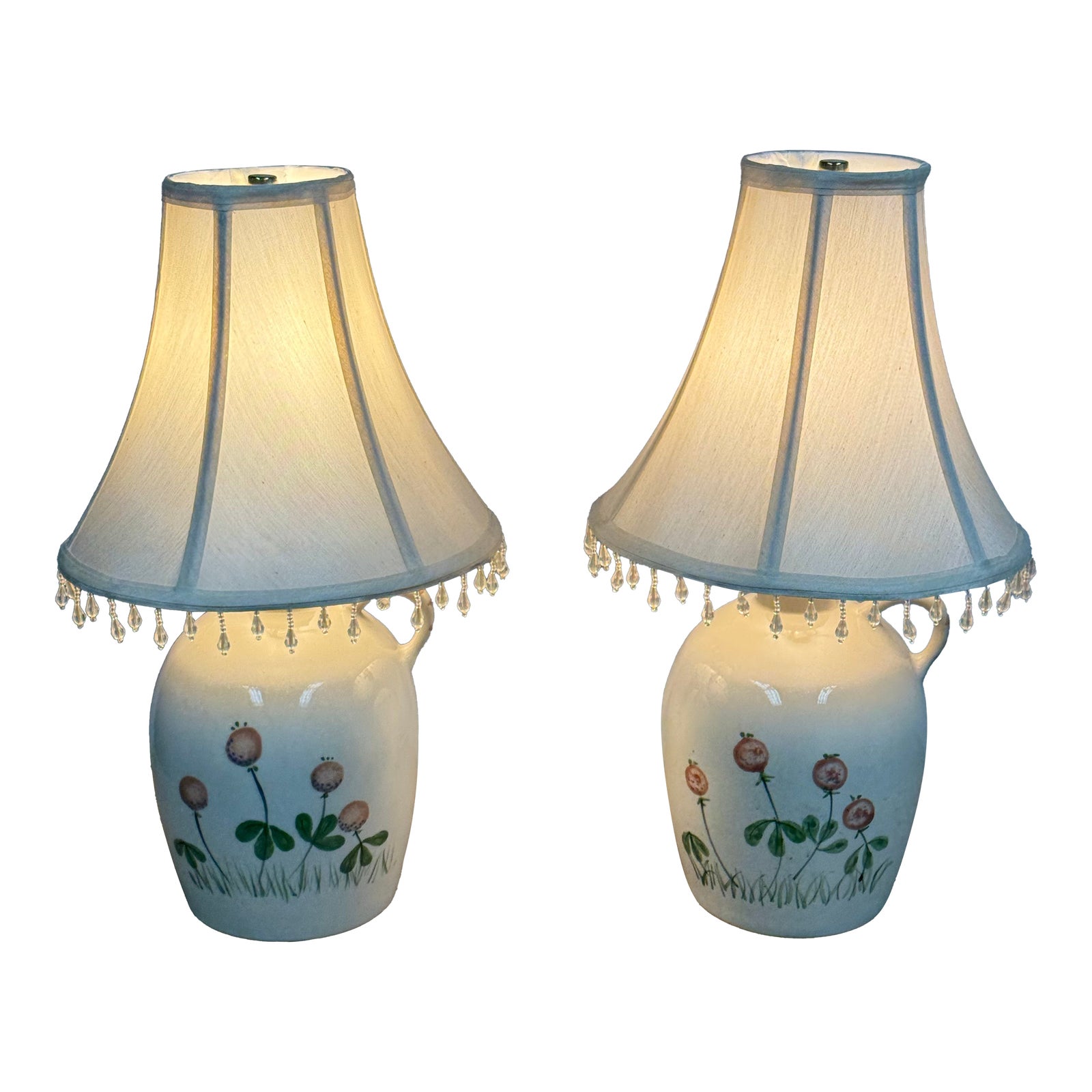 Lamp & Shade Shop San Rafael Shabby Chic Table Lamps, Pair | Chairish