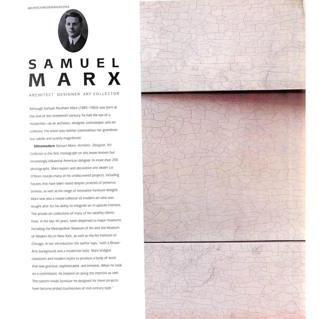 "Ultramodern: Samuel Marx - Architect, Designer, Art Collector" 2007 O ...