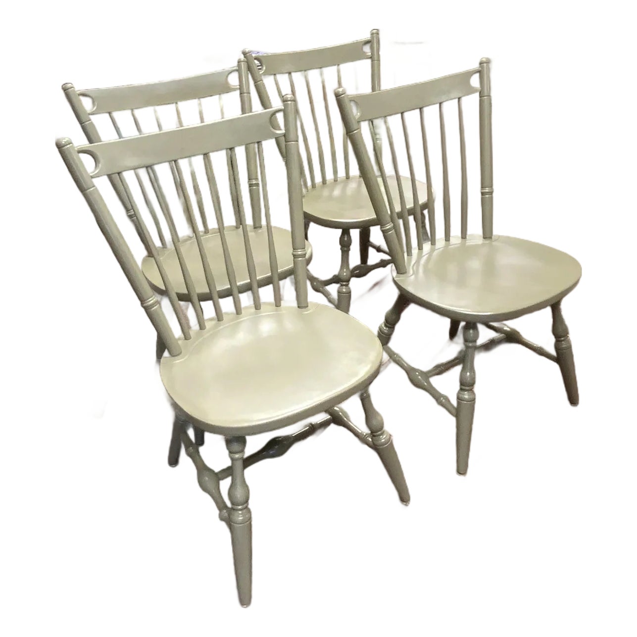 Circa 1970 Set of Four Windsor Dining Chairs Hale Furniture Company ...