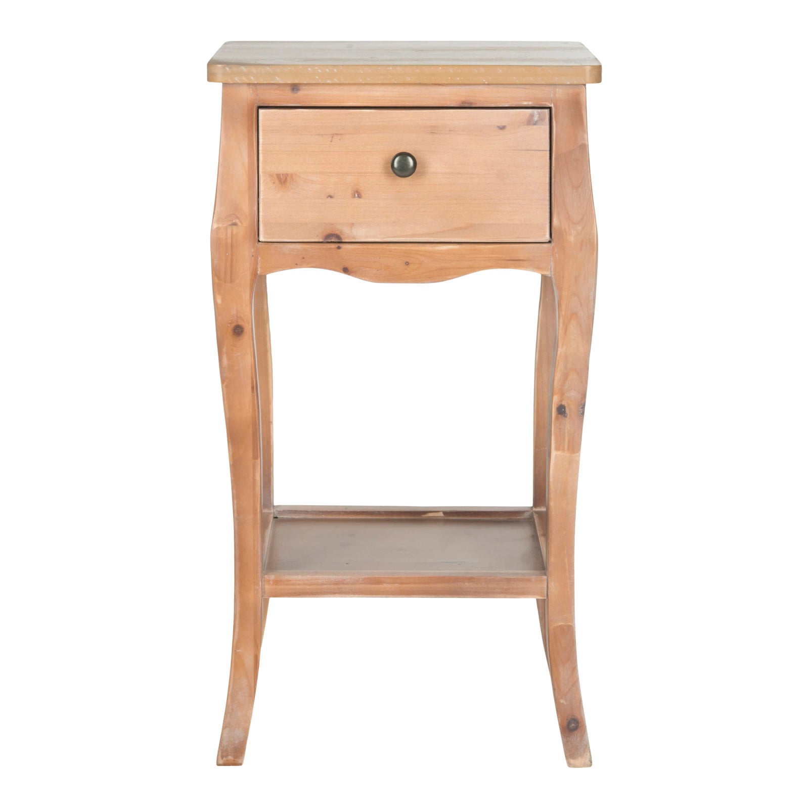 End Table With Storage Drawer in Red Maple | Chairish