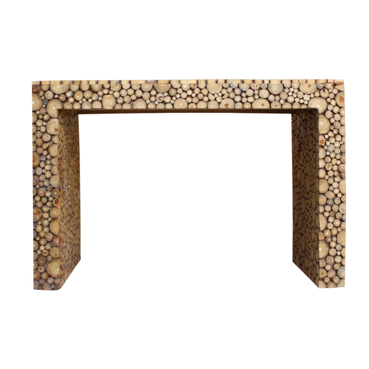 Chinese Distressed Cut Tree Trunk Console | Chairish