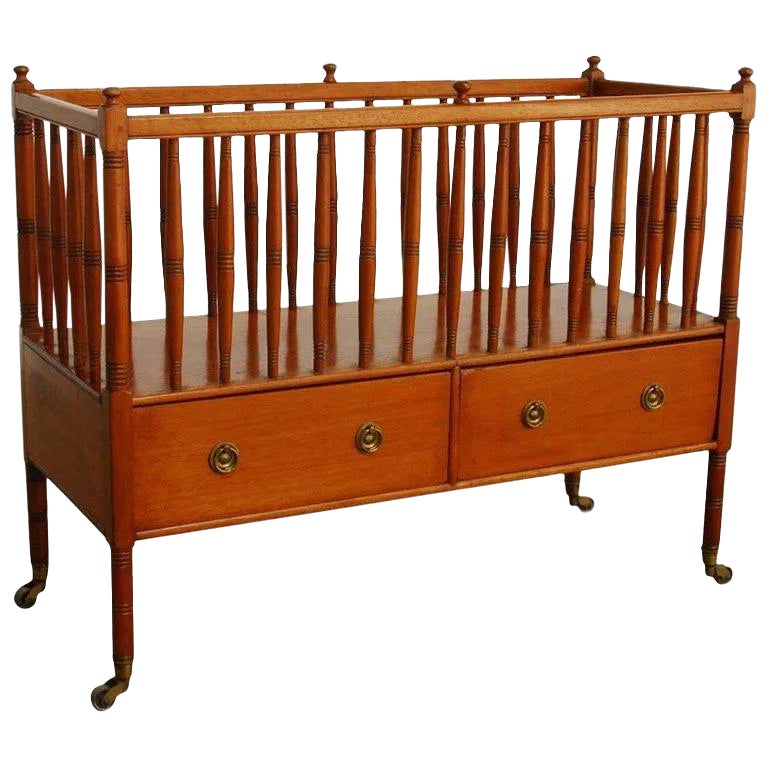 19th Century English Regency Style Mahogany Canterbury | Chairish