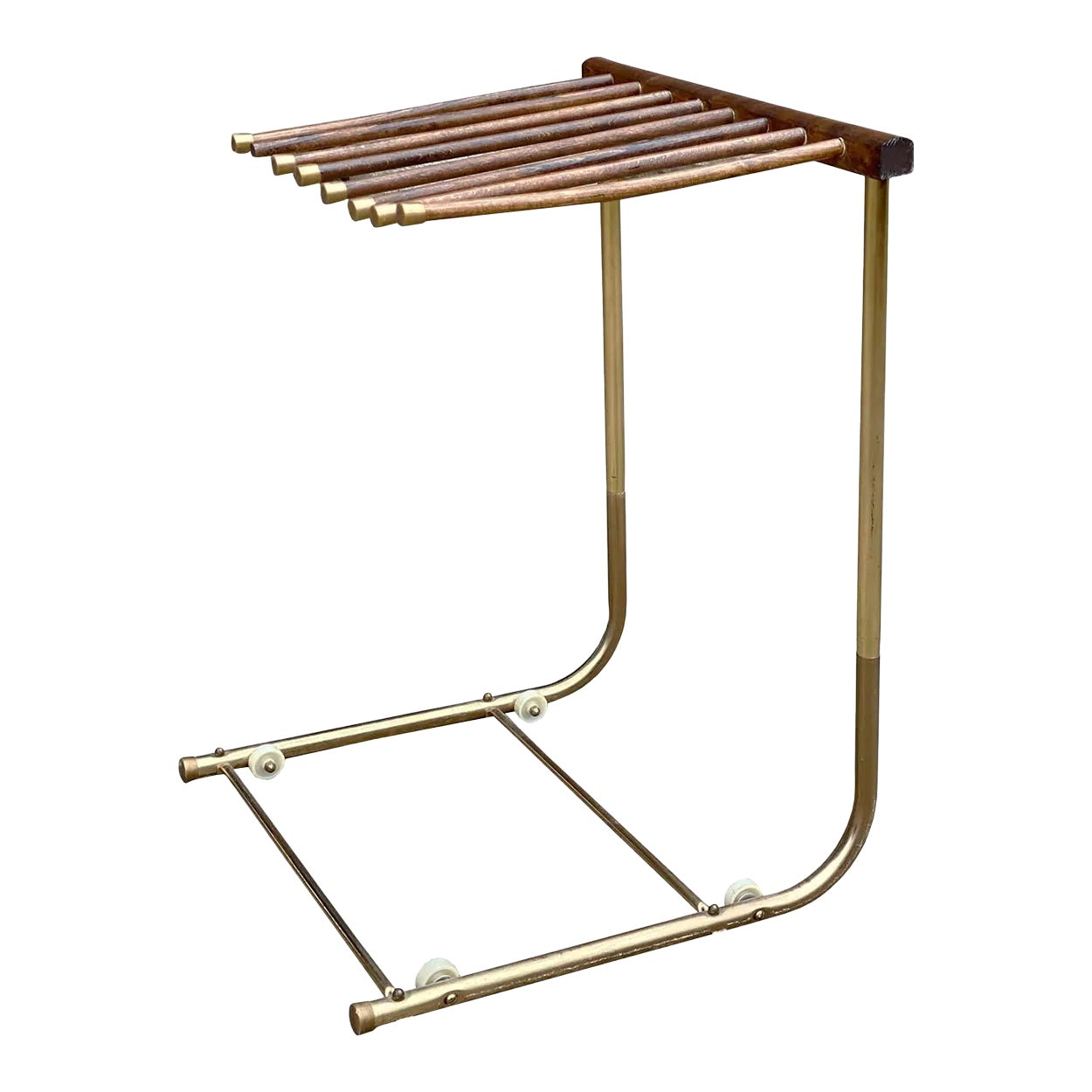 Mid-Century Modern Beech Wardrobe Valet Trouser Trolley | Chairish