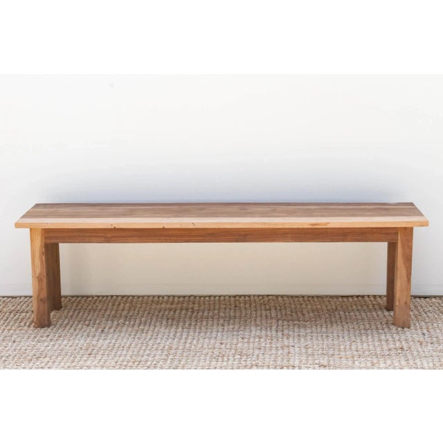 Reclaimed Teak Colonial Bench | Chairish