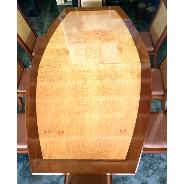 Handcrafted Dining Room Table and Chairs - Set of 9 | Chairish