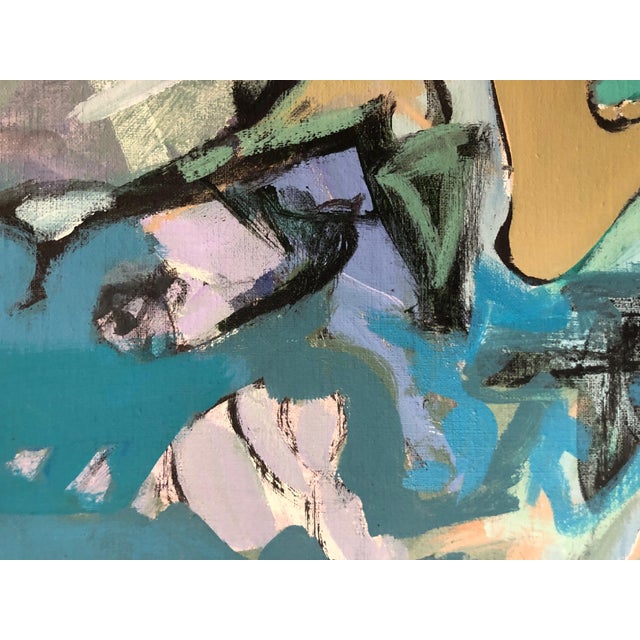 1973 Ny Artist Figurative Painting Original Vintage "Blue Lounger ...