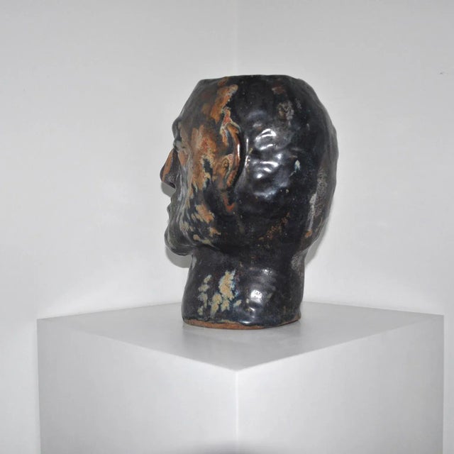 Mid-Century Studio Ceramic Head Pottery | Chairish