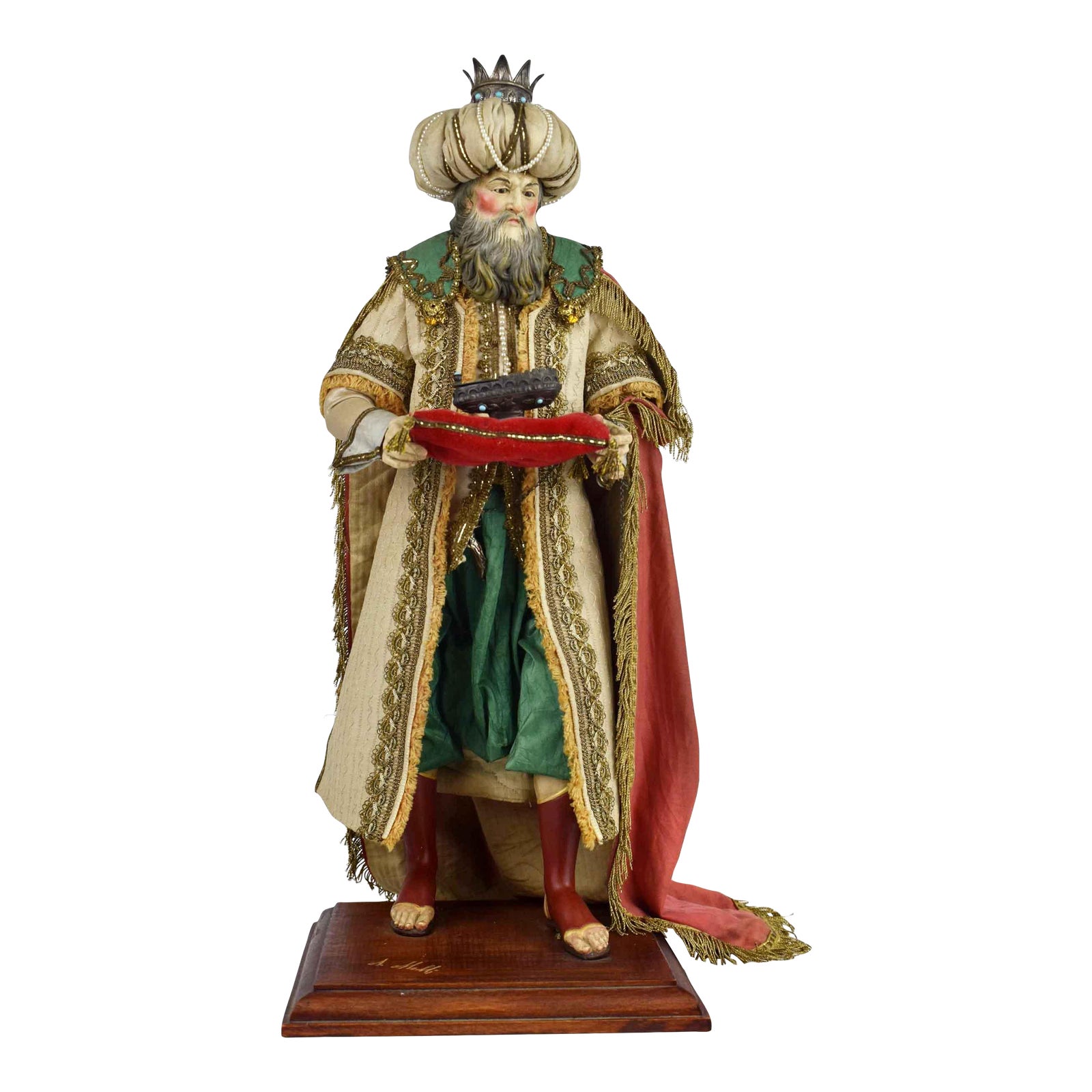 Neapolitan Presepio Magus King Melchior Nativity Figure by Maestro ...